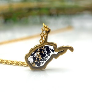 Small West Virginia Pendant Necklace, WV Botanical, Botanical Jewelry ...