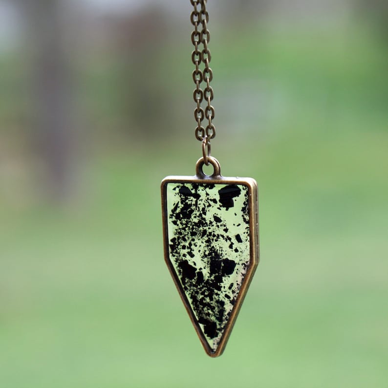 Coal Dust Pendant Resin and Coal Necklace WV Coal Arrow - Etsy