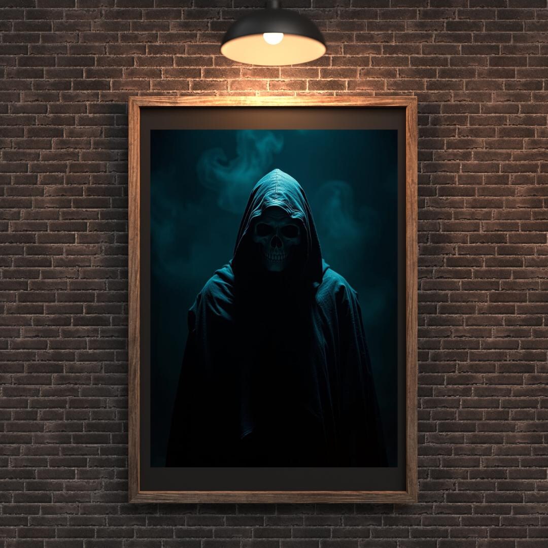 Skeleton Grim Reaper Poster / Gothic Decor / Gothic Poster / Bedroom ...