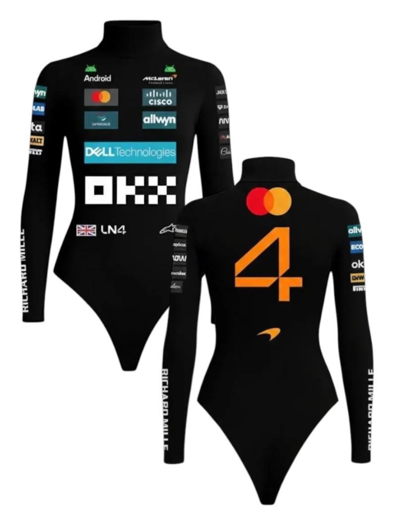 Lando Norris Inspired Women F1 Bodysuit F1 Racing Suit Base Layer ...