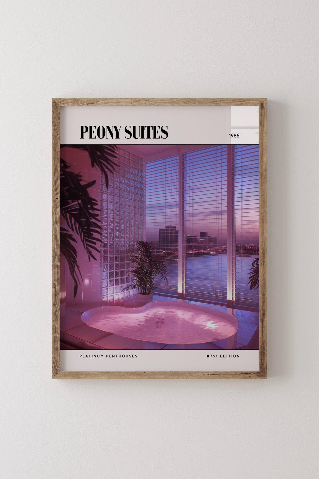 Peony Suites | Luxury 1980s Interior Design Magazine Poster, Vintage ...