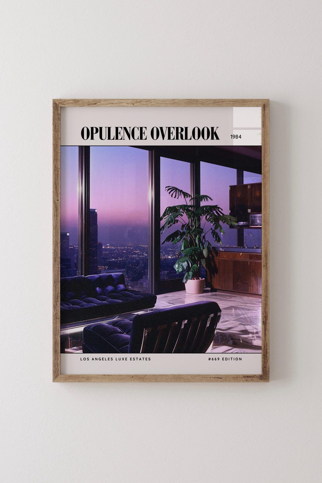 Opulence Overlook | Luxury 1980s Interior Design Magazine Poster ...