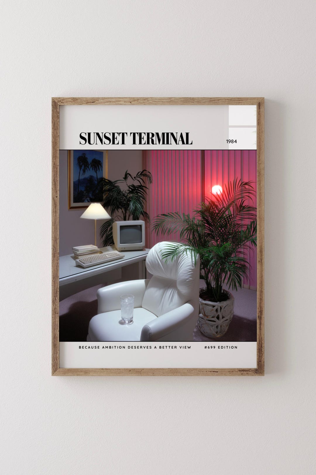 Sunset Terminal | Luxury 1980s Interior Design Magazine Poster, Vintage ...