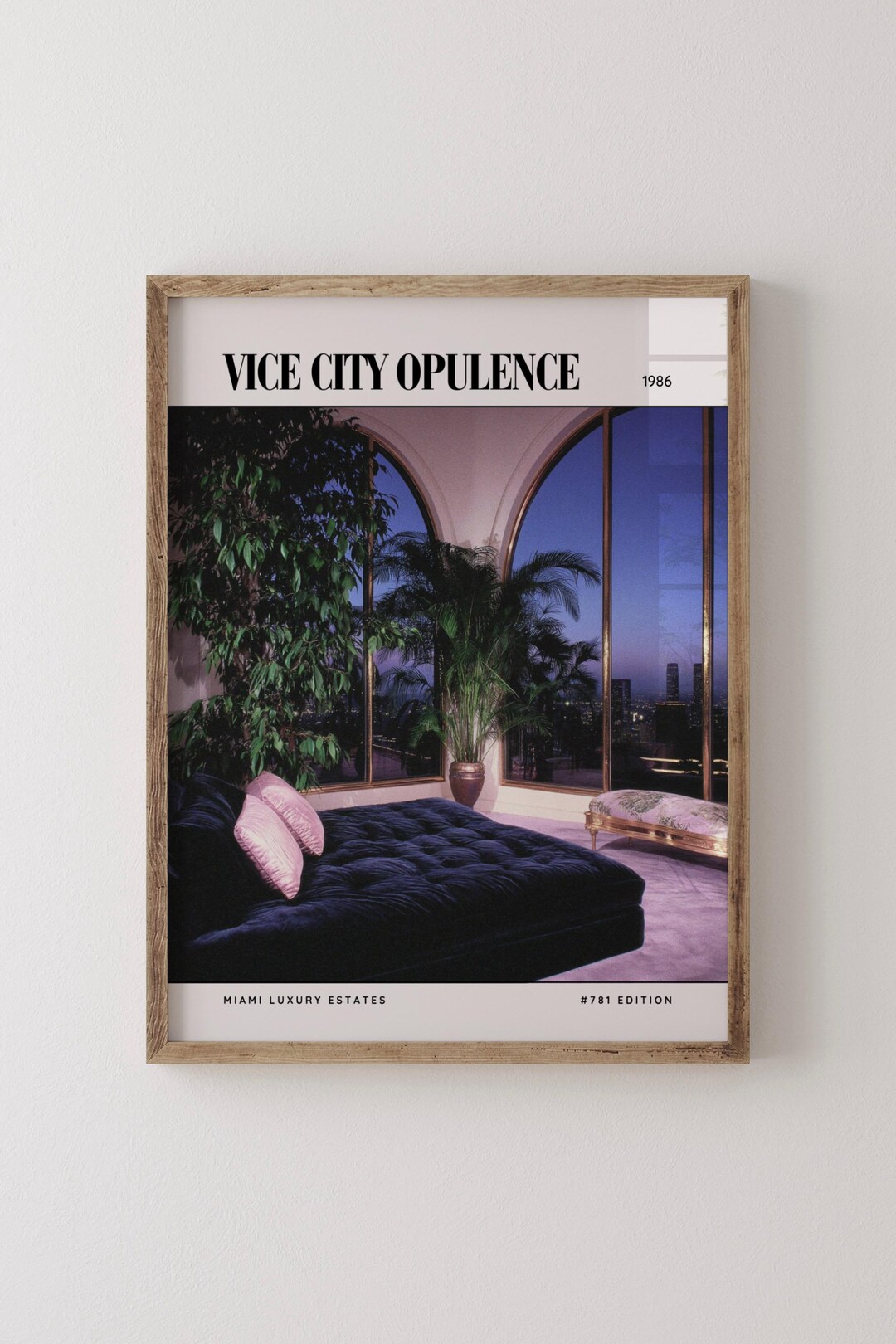 Vice City Opulence | Luxury 1980s Interior Design Magazine Poster ...