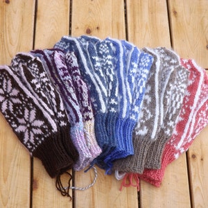 Custom Womens Wool & Baby Alpaca Mittens - Etsy