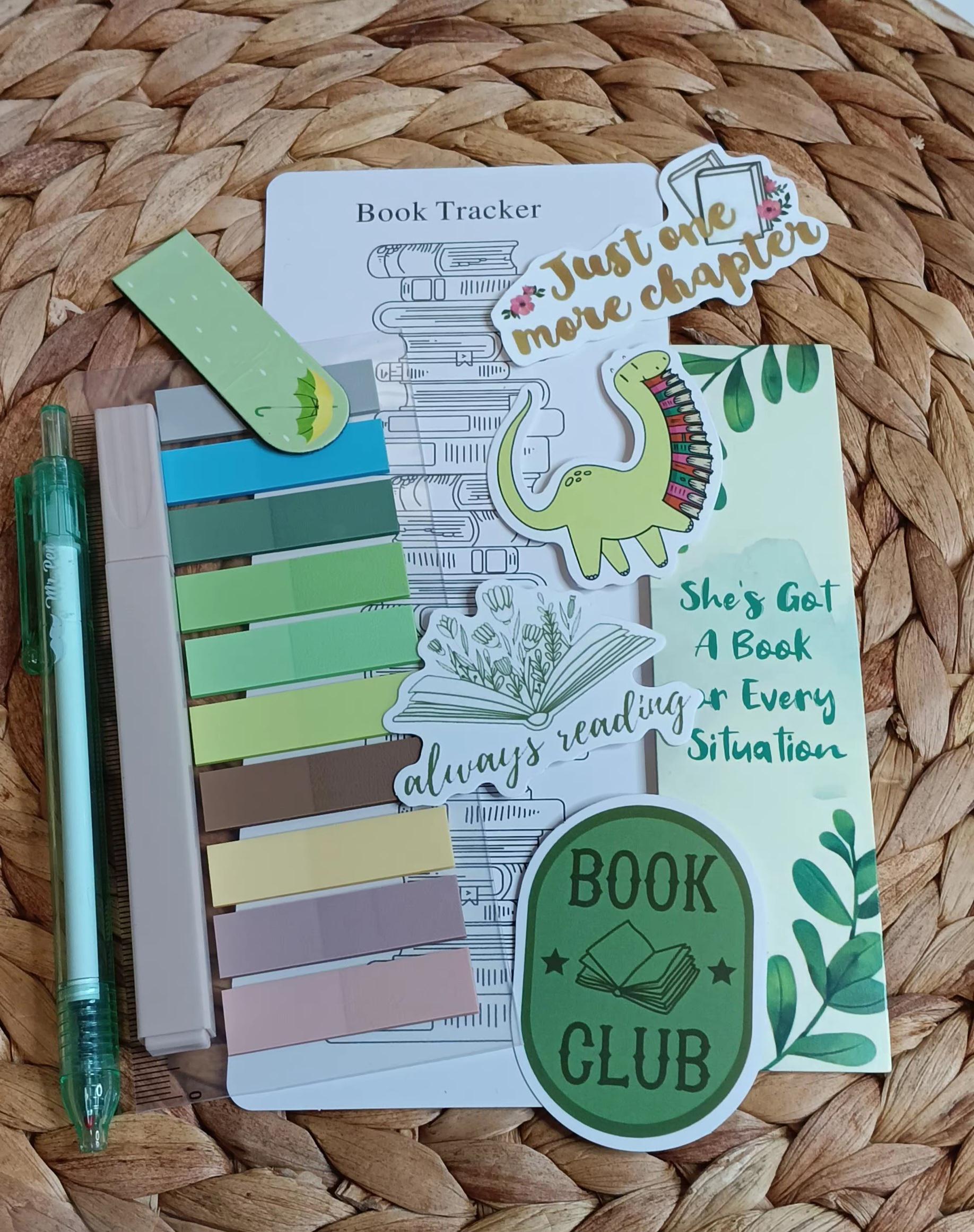 Book Annotation Set: Reading Log, Tabs, Bookmark, Pen & Stickers - Etsy