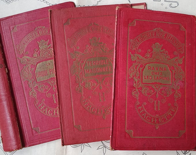 Set of Three Medium Size French Book Covers - 7" X 4 1/4" - Famous ...