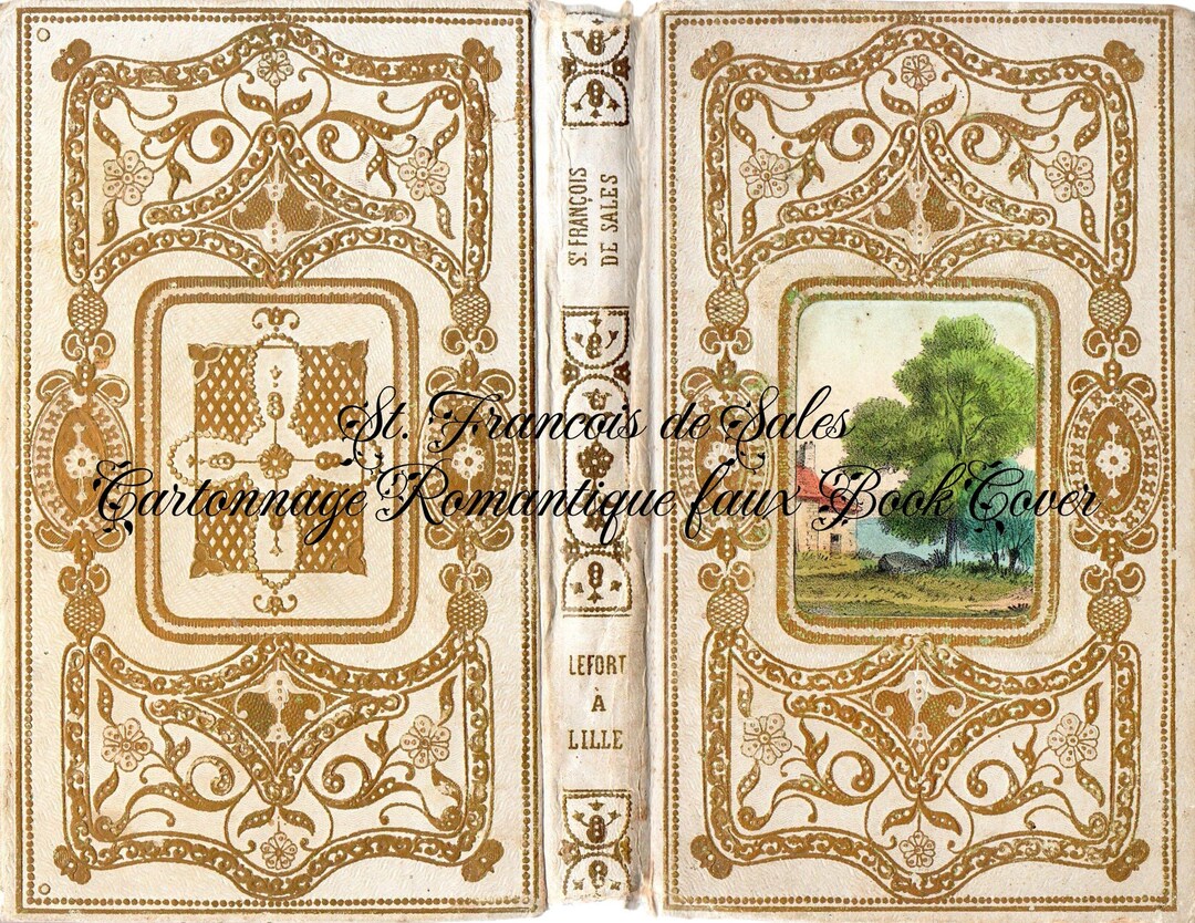 Antique French Faux Book Cover 1847 - US Letter Size - Etsy
