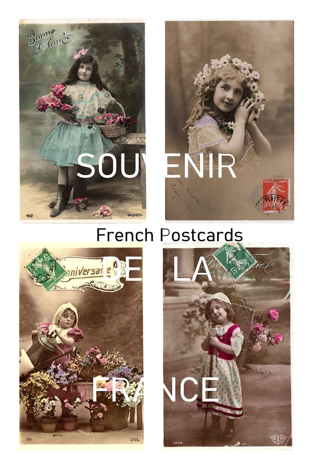 French Postcards Set 1 - Etsy