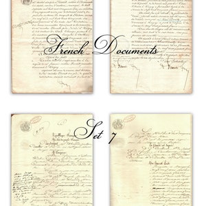 NEW French Documents Set 7 US Letter Size 15 Pages includes Bonus Page ...