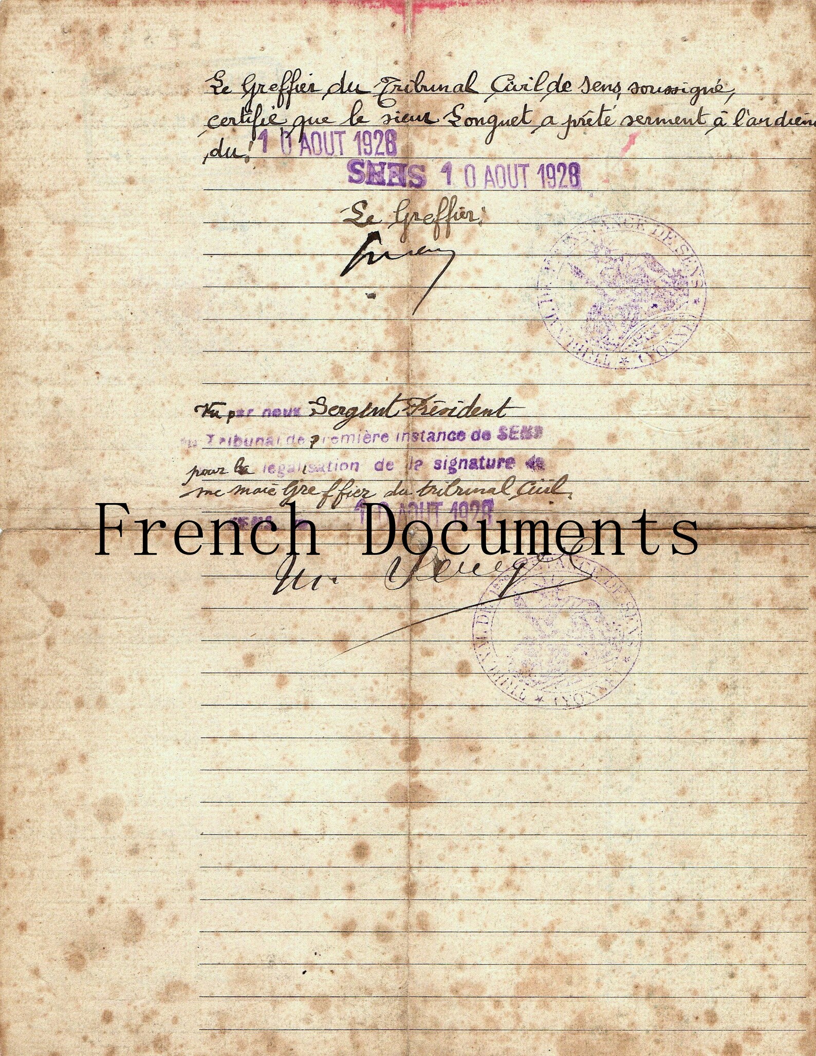 French Documents Set 3 - US Letter Size - Etsy