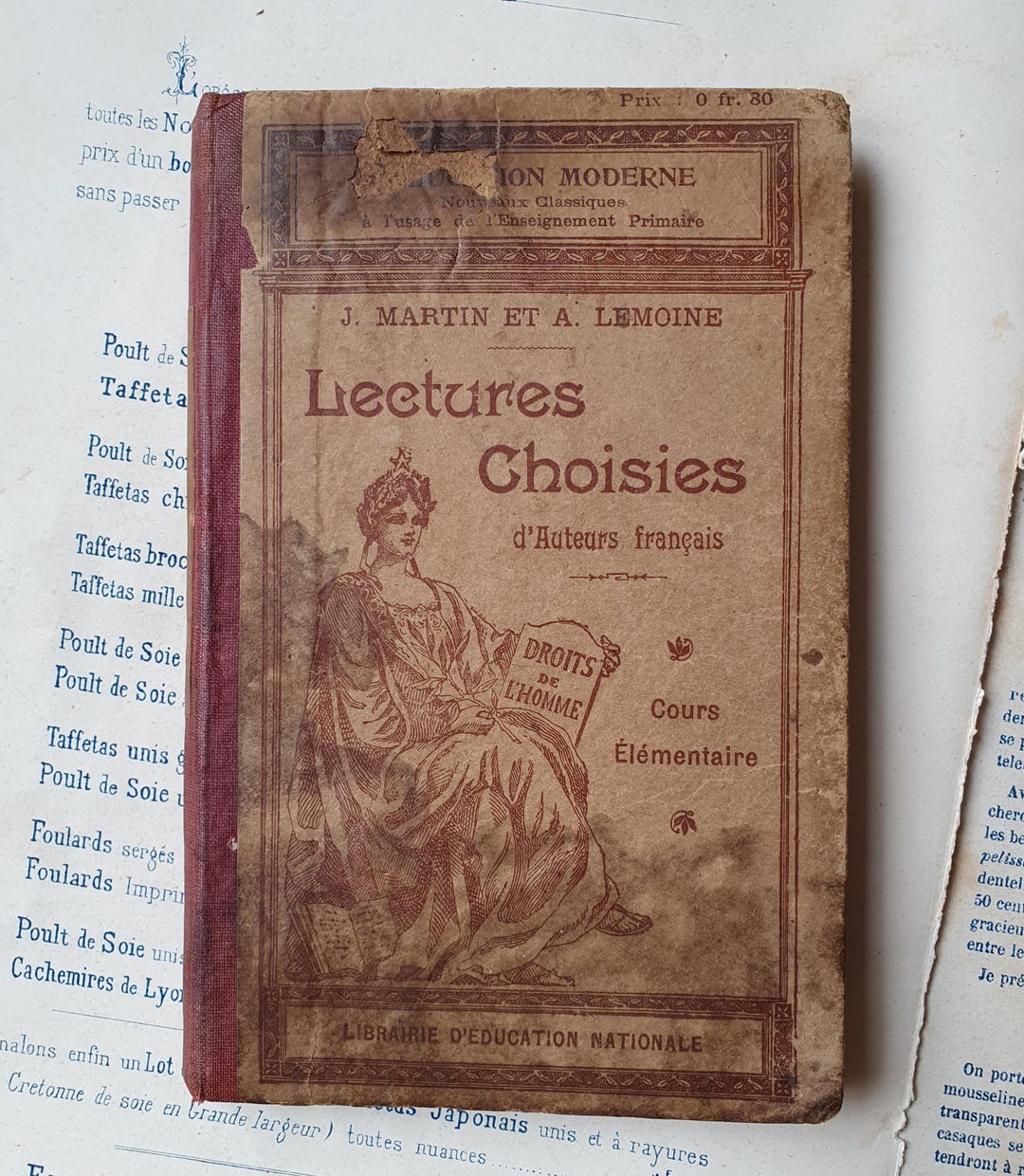 Antique French School Reading Book 7 X 4 1/2 - Etsy