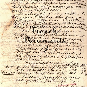 French Documents Set 2 - Etsy