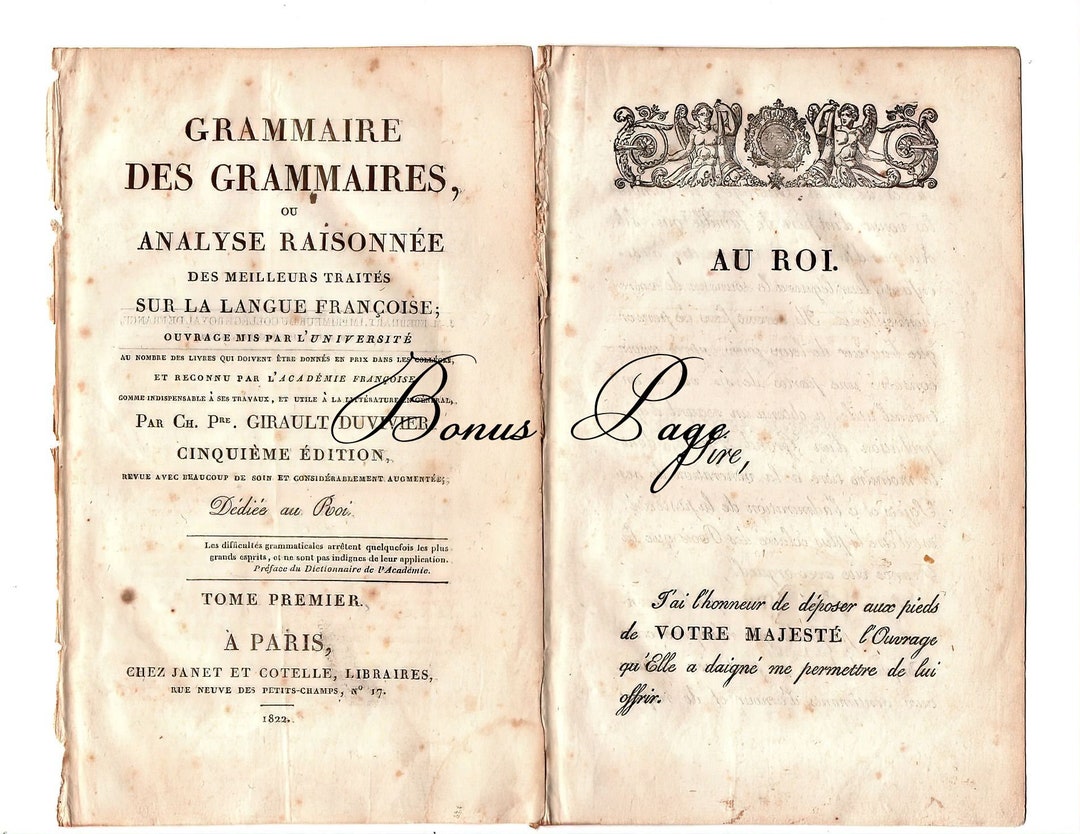 NEW French Documents Set 7 US Letter Size 15 Pages includes Bonus Page ...