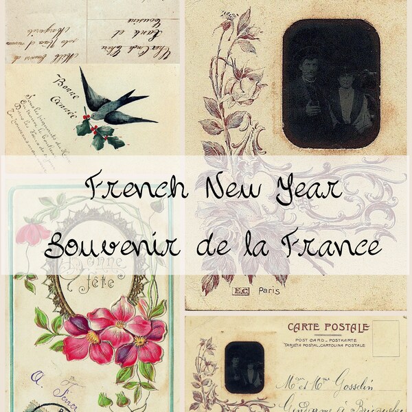 French New Year Cards - Etsy