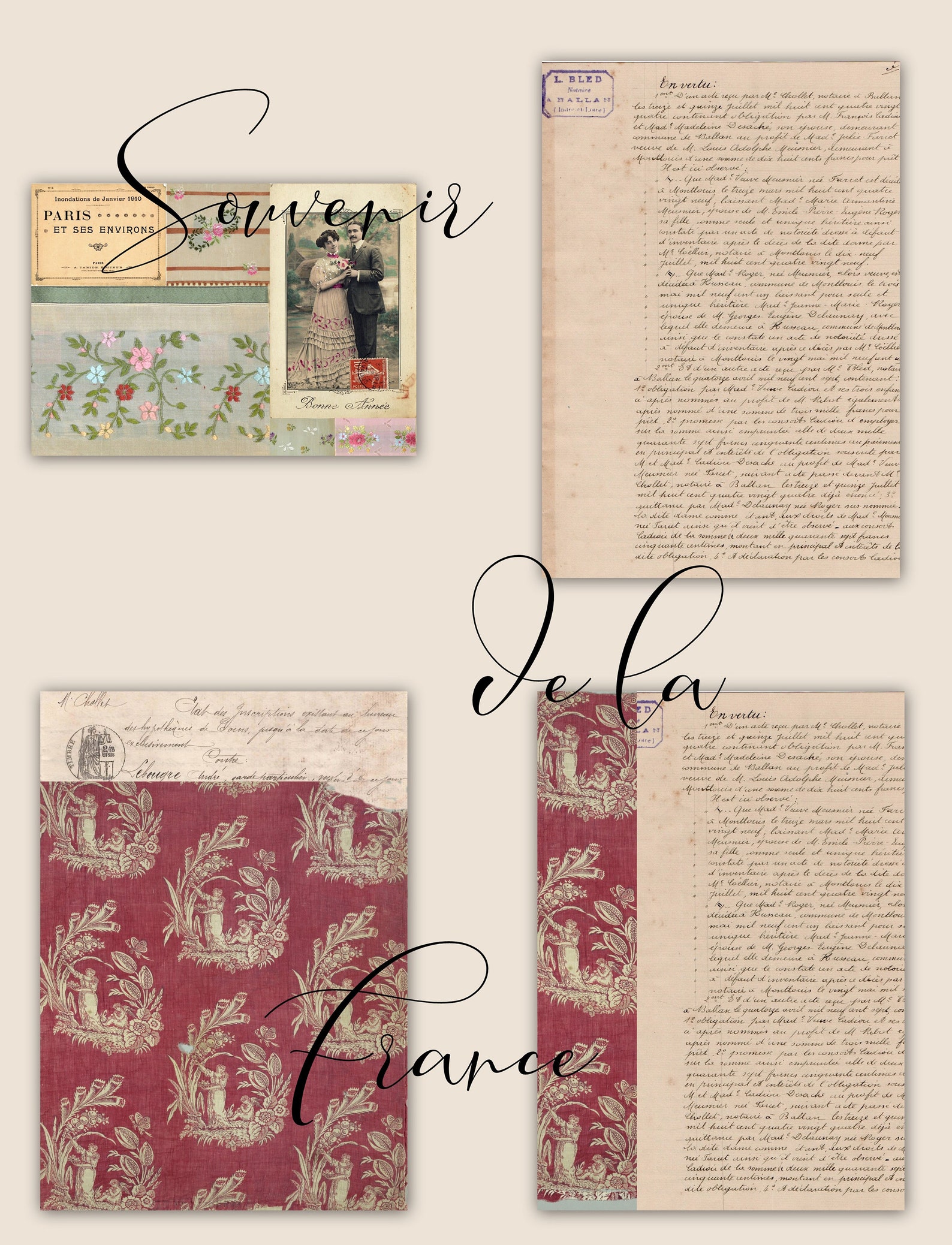 DAINTY A Ten Page Digital French Journal Pack Including - Etsy