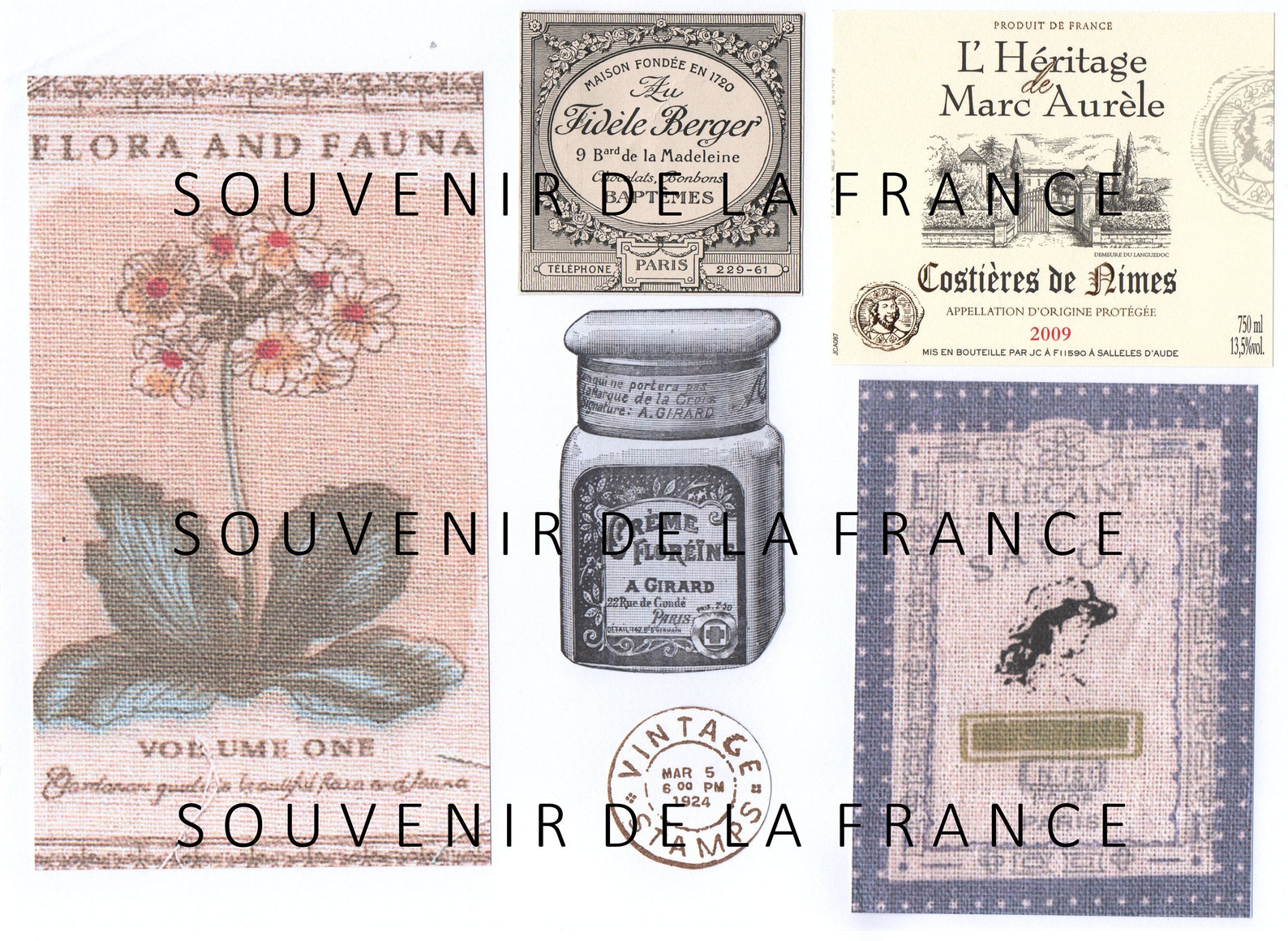 French Ephemera Printable - Etsy