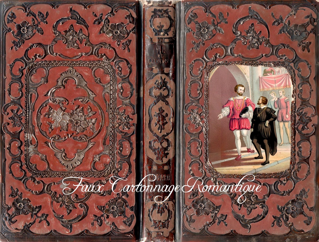 Antique French Faux Book Cover From the 1800's - Vie De François I ...
