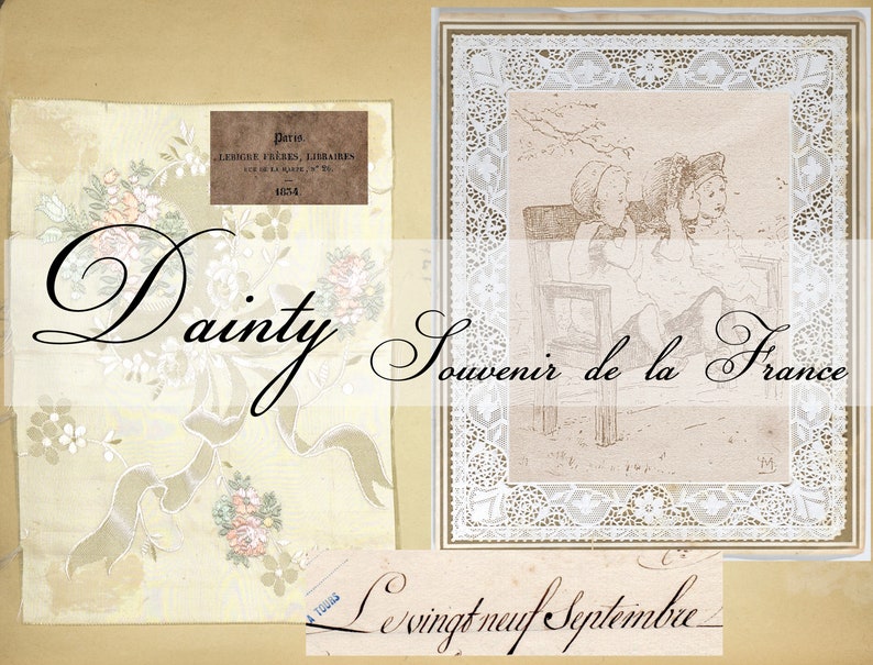 DAINTY A Ten Page Digital French Journal Pack Including - Etsy