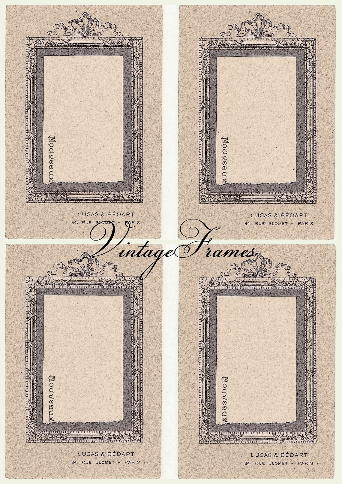 French Vintage Decorative Frame Printables - Etsy