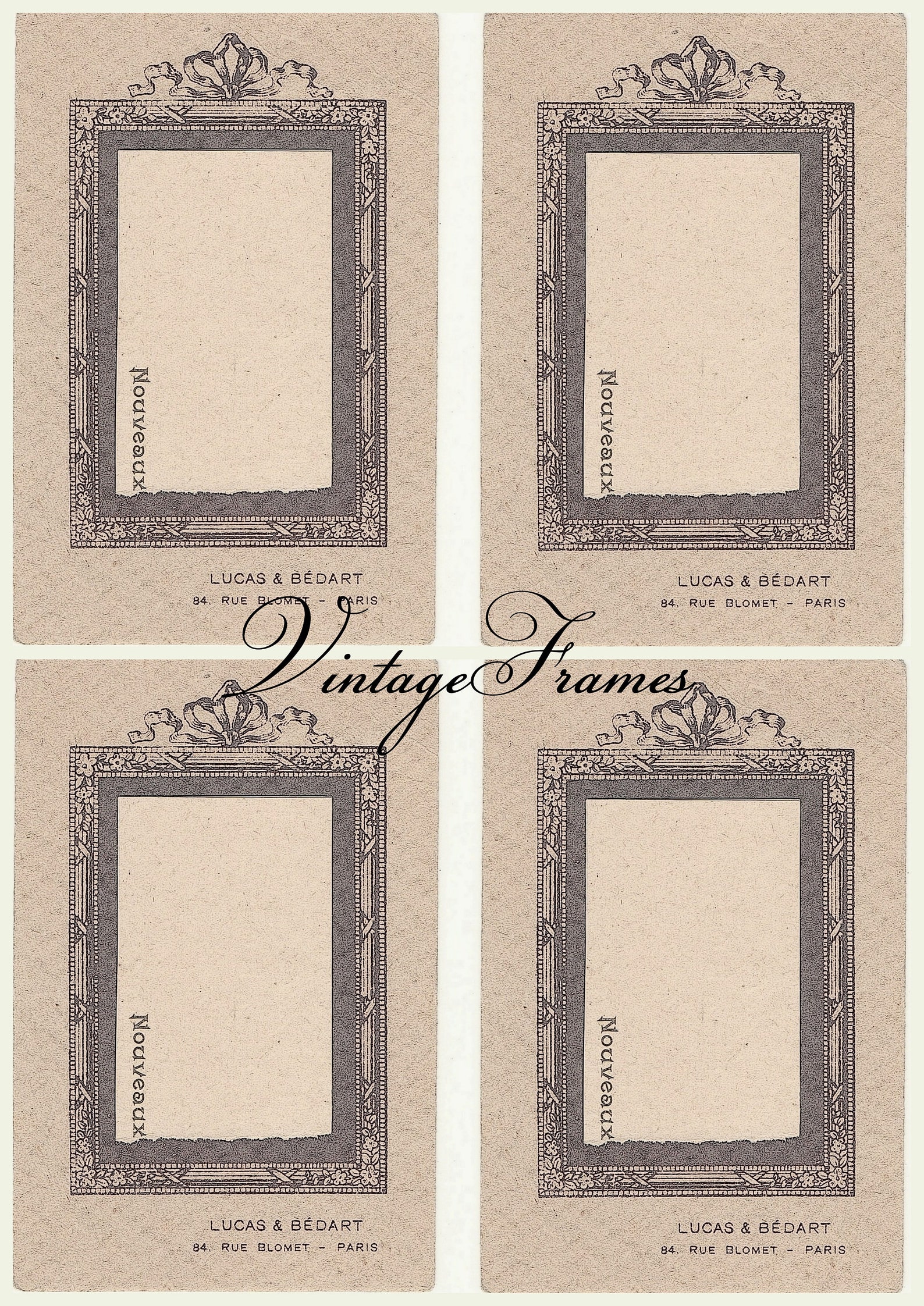 French Vintage Decorative Frame Printables - Etsy
