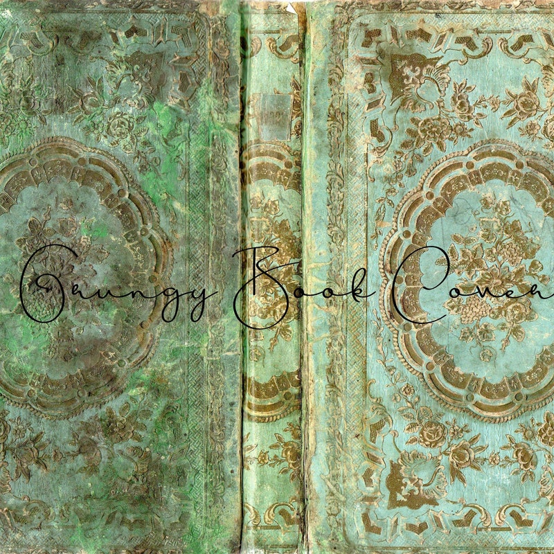 Teal Book Covers Digital - Etsy