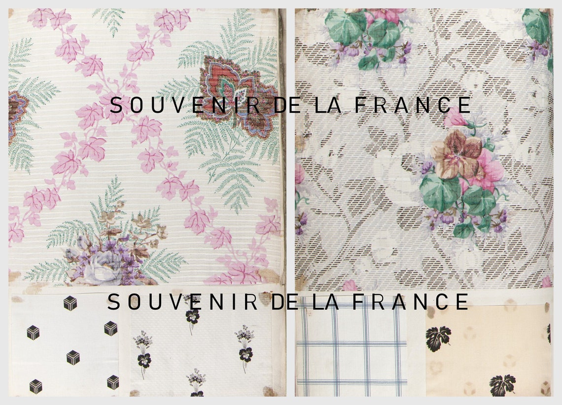 Printables - A French Collage Sheet, a French Textile Sheet and Three ...
