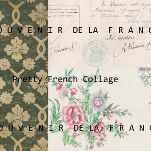 Five French Printable Collage Sheets - Landscape Format - Etsy