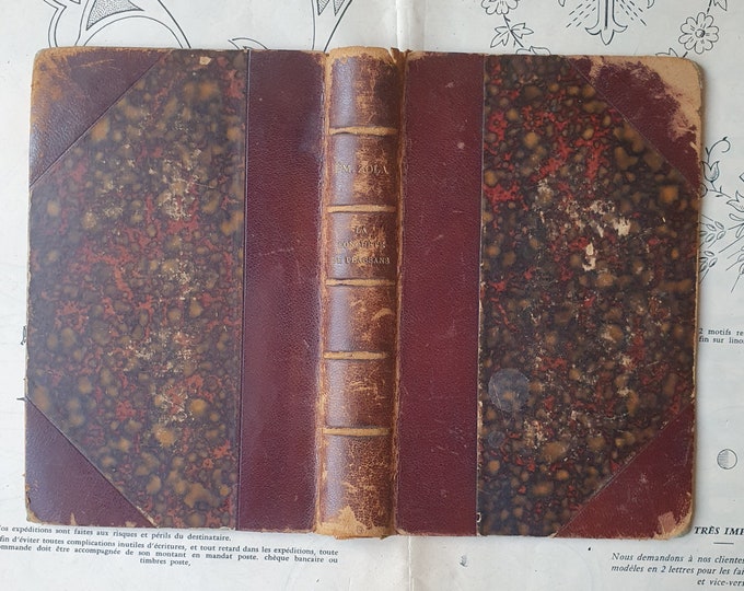 From 1876 Antique French Book Cover Size Just Over 7 X 4 1/4 Intact - Etsy