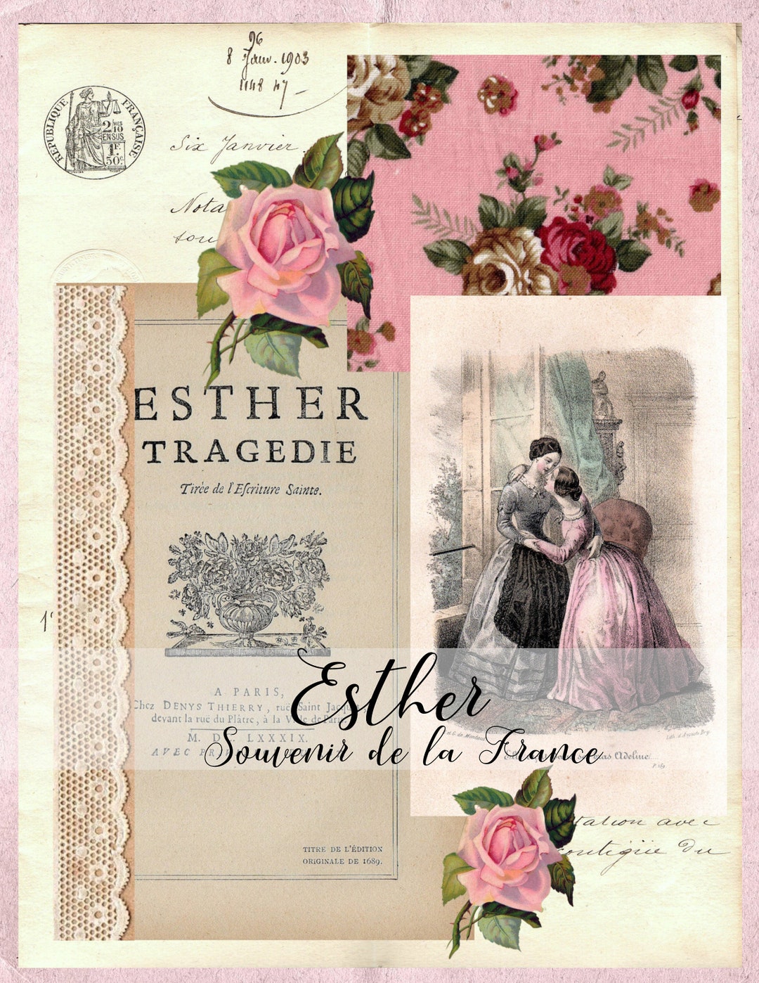 Esther - 12 Page Digital Download for a Long Slim Journal Format - US Letter Size - Etsy