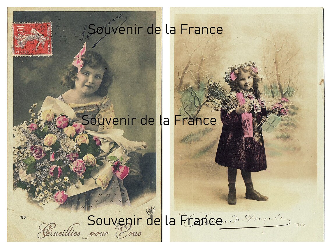 French Ephemera Printables for A5 Size Paper or Print Twice on - Etsy