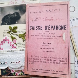 Rustic French Journal Printable of a Bank Book From 1902 and Onwards - Etsy