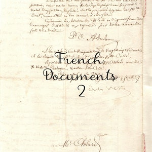 French Documents Set 2 - Etsy