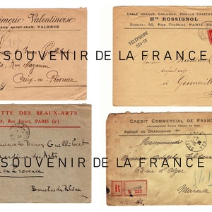 Five Sheets of French Ephemera Printables - Instuctions for Each Sheet ...
