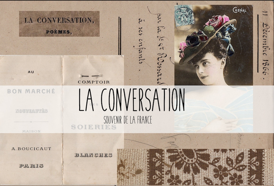 La Conversation - French Digital Journal Pack - Landscape Format - Etsy
