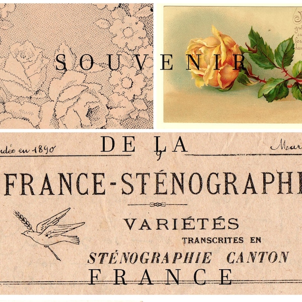 French Script Paper - Etsy