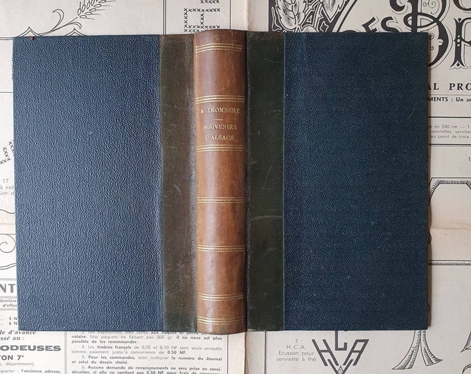 From 1907 Antique French Book Cover Approx 7 X 4 1/4 With Title Page ...