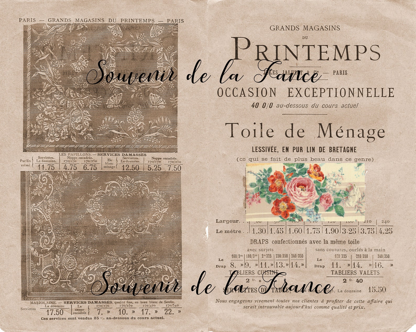 Miscellaneous French Ephemera - Etsy