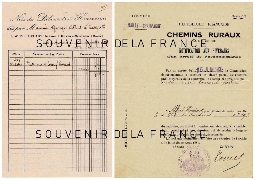 French Document Printables and One Page of Ephemera - Etsy UK