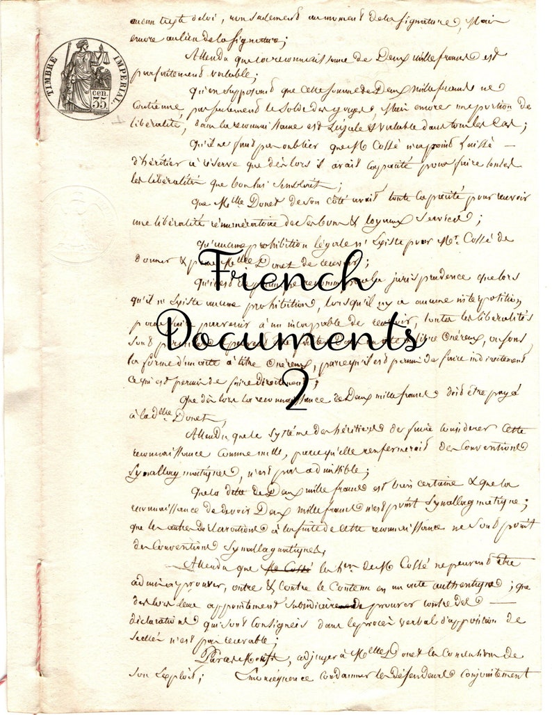 French Documents Set 2 - Etsy
