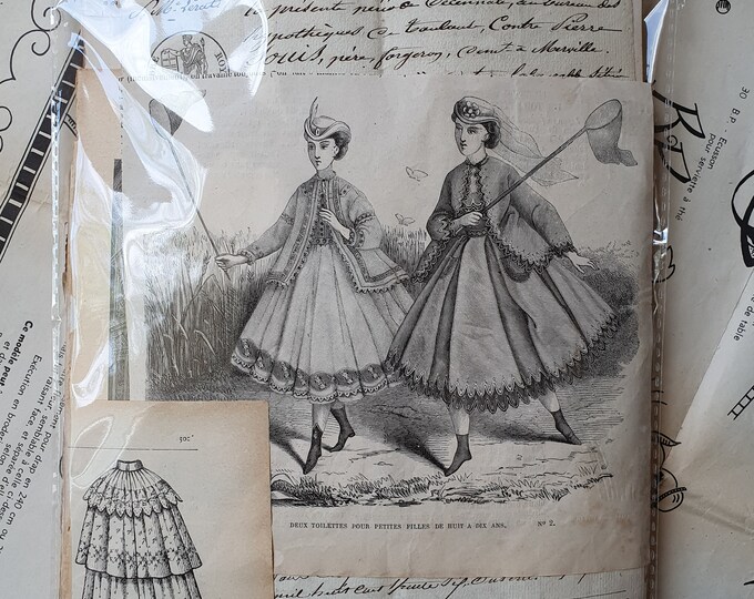 French Book Page Pack From Many Different Books in All Sizes and ...