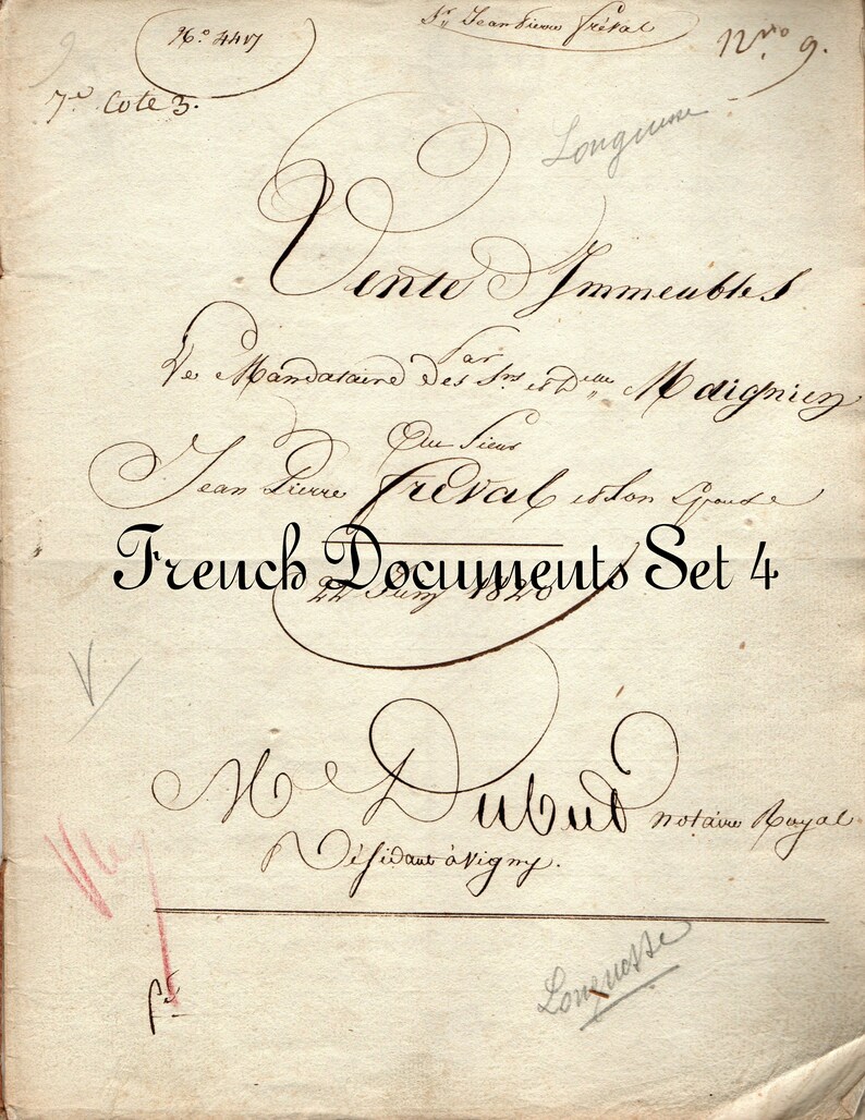 French Documents Set 4 - US Letter Size - Landscape - Etsy