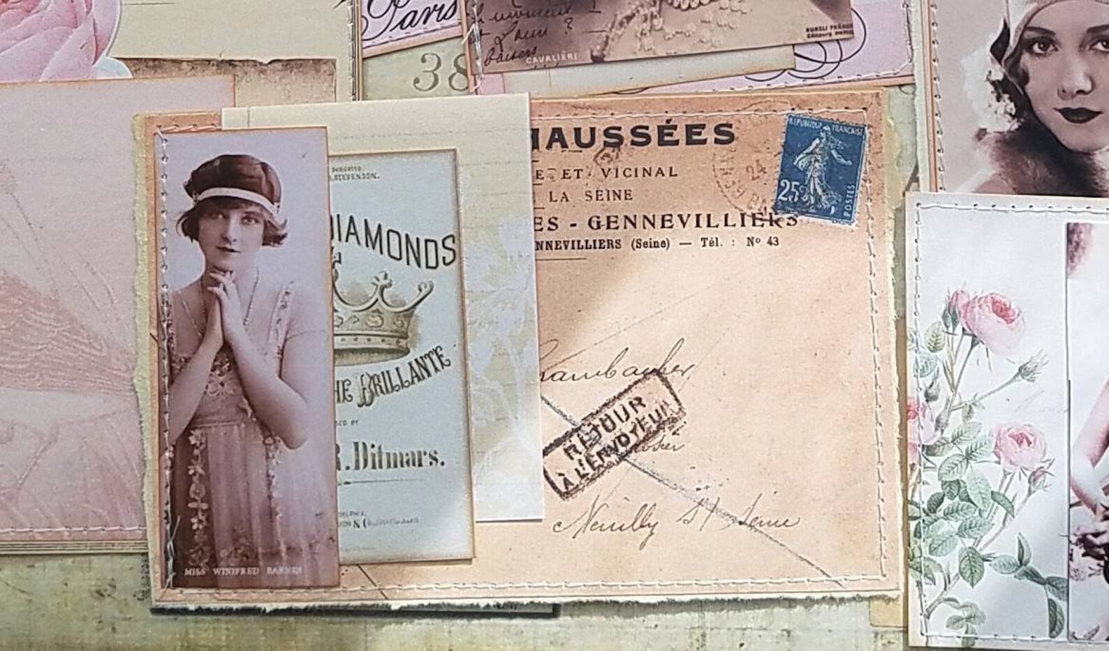 Five Sheets of French Ephemera Printables Instuctions for - Etsy