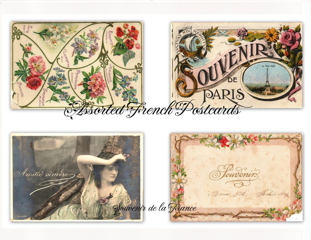 Beautiful Assortment of Old French Postcards - Etsy