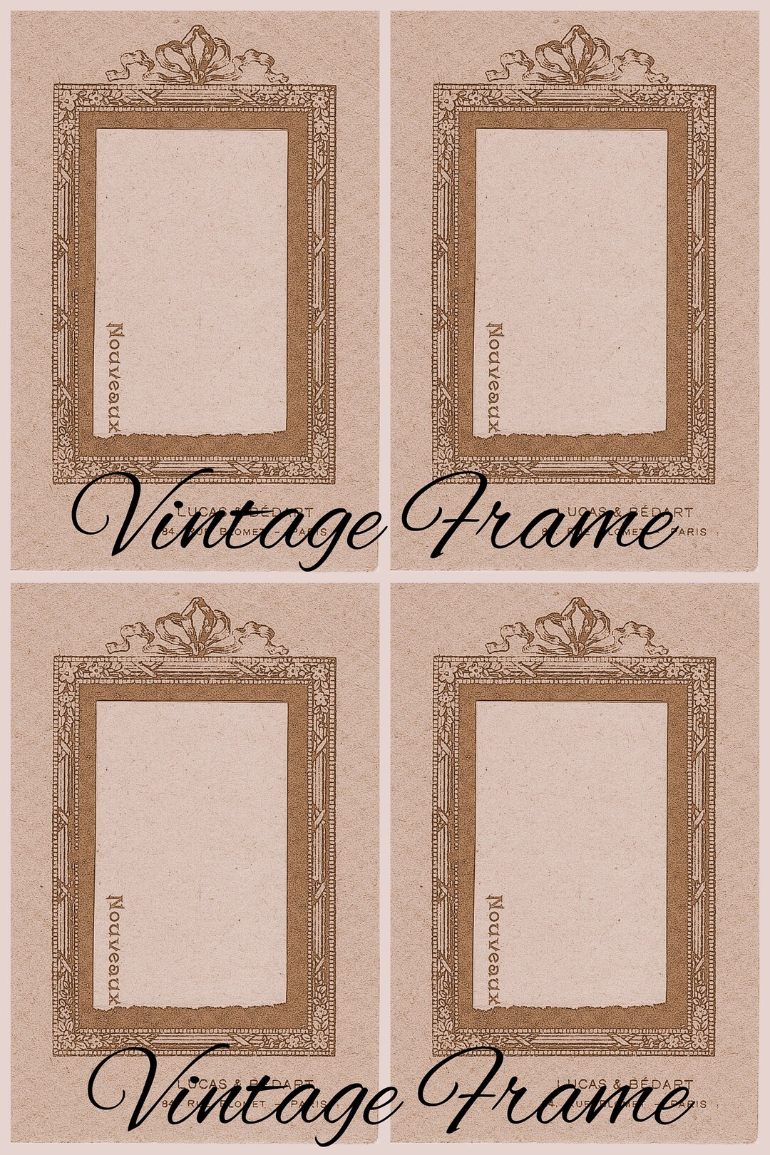 French Vintage Decorative Frame Printables - Etsy