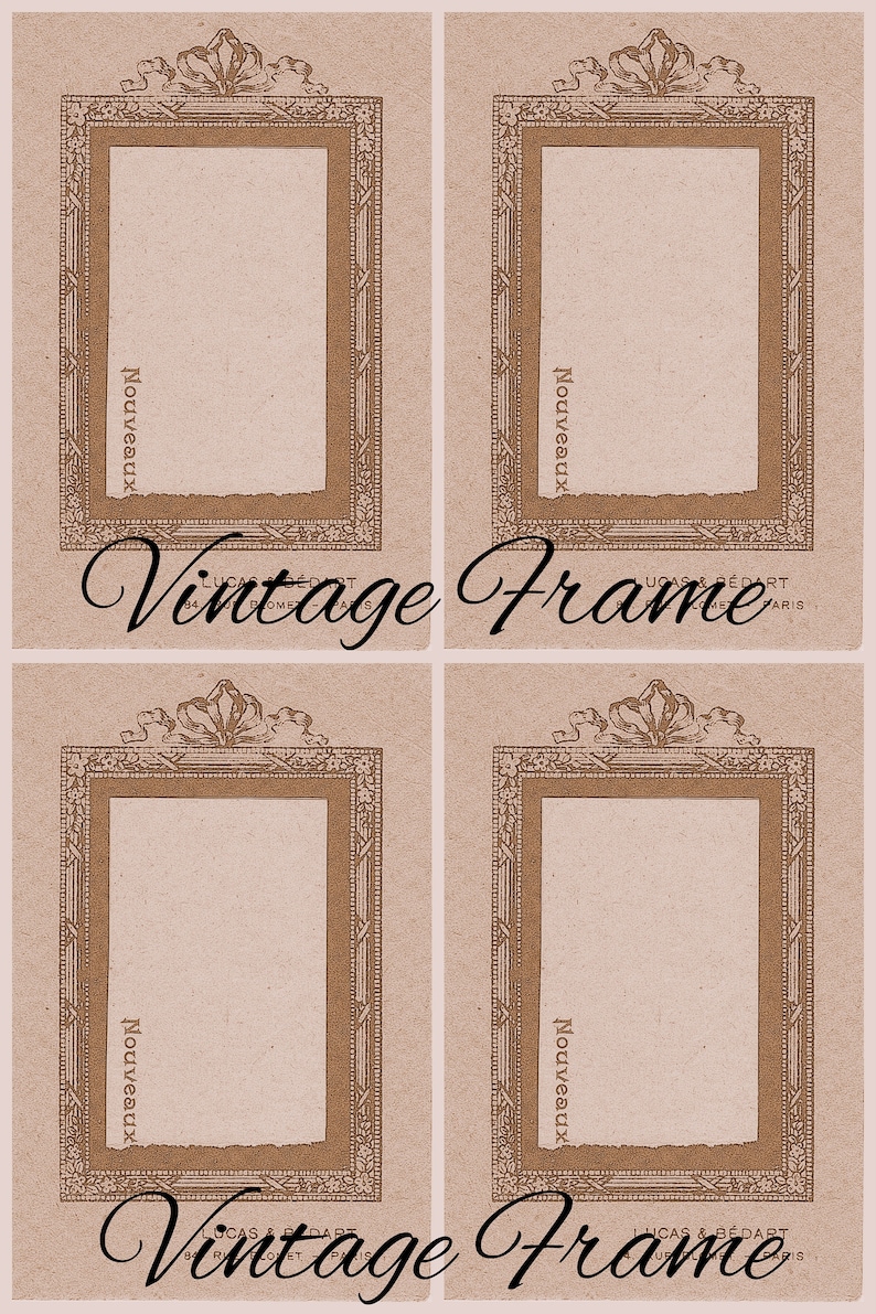 French Vintage Decorative Frame Printables - Etsy
