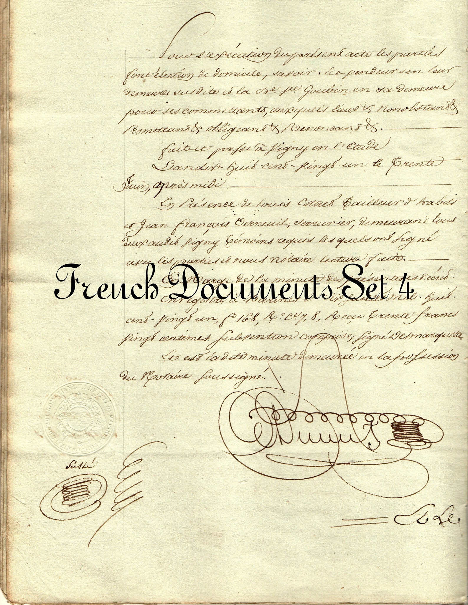 French Documents Set 4 - US Letter Size - Landscape - Etsy