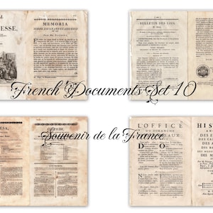 French Documents Set 10 - US Letter Size - Landscape Format - Etsy
