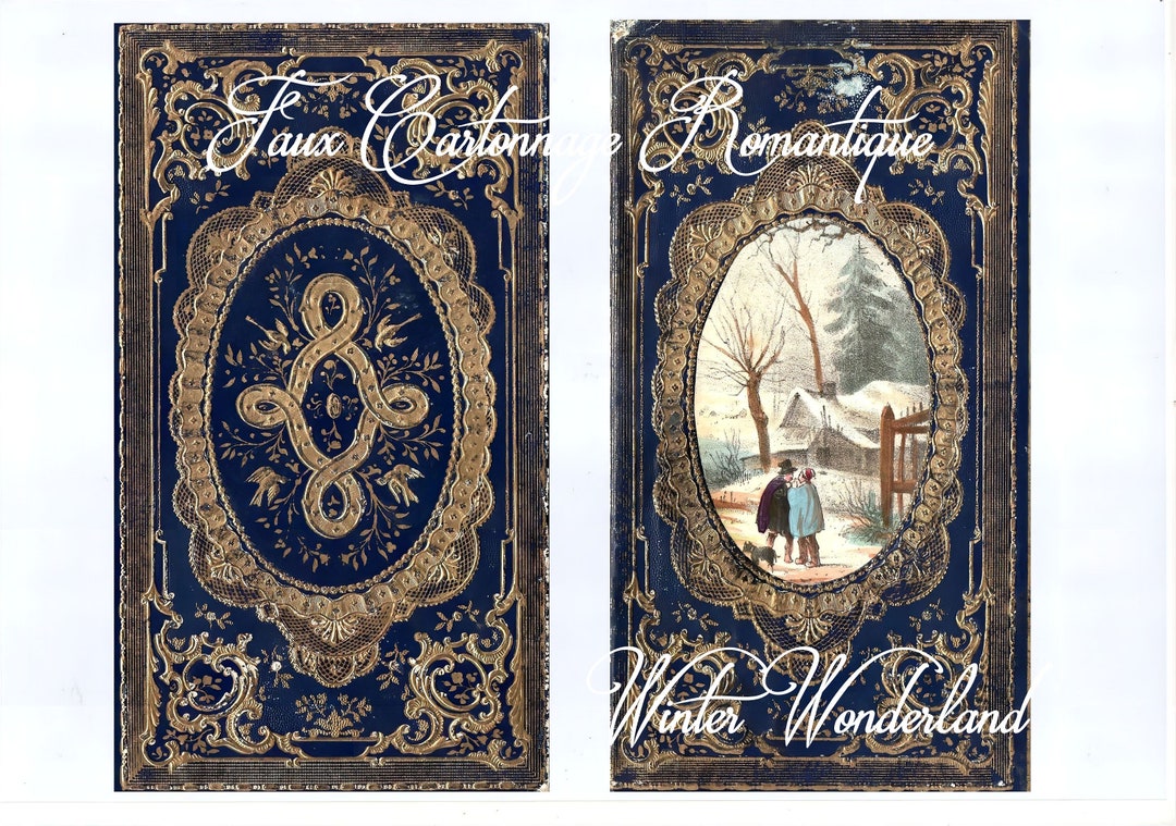 Faux Antique French Decorative Book Cover - Front and Back - French ...