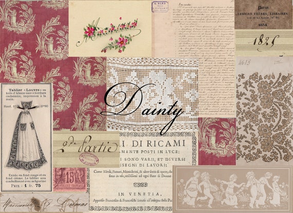 DAINTY A Ten Page Digital French Journal Pack Including - Etsy
